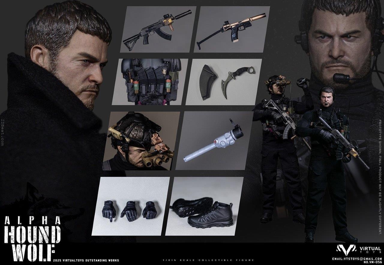 1/6 Scale Virtual Toys VM056 Chris Redfield Resident Evil Hound Wolf ...
